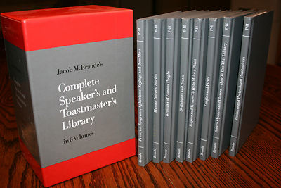 JACOB M. BRAUDE'S COMPLETE SPEAKER'S AND TOASTMASTER'S LIBRARY IN 8 ...