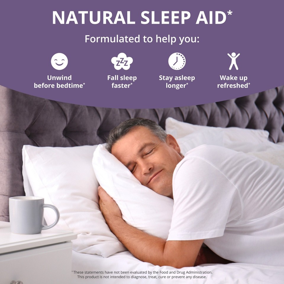 Sleep Xtra by NuBest, Natural Sleep Aid, Deep Sleep, Vegan Non-Habit ...