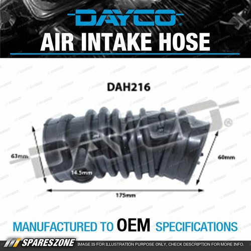 Dayco Air Intake Hose for Holden Barina SB C14SE 1.4L 4 cyl 1994-2001 ...
