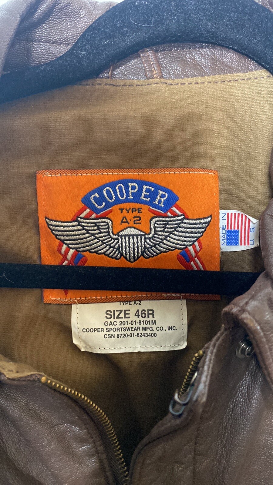 Cooper Type A-2 Fighting Falcon A-2 Flight Jacket - Gem