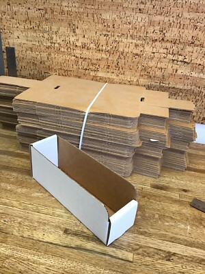 50 - 3" X 10" x 3 1/2" Corrugated Cardboard Open Top Storage Parts Bin ...
