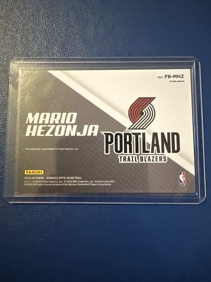 2019-20 DONRUSS OPTIC MARIO HEZONJA FAST BREAK AUTO TRAILBLAZERS | eBay