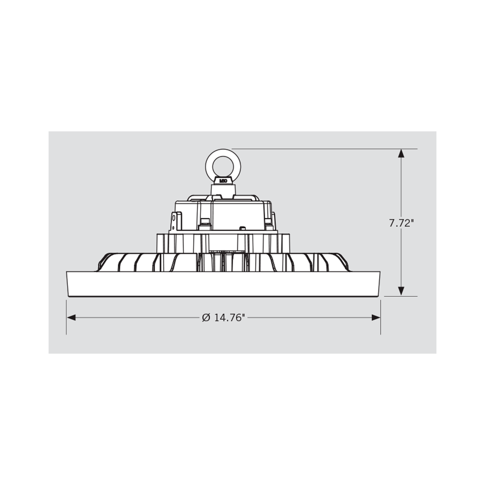 Keystone XFIT KT-RHLED200PS-14C-8CSB-VDIM-P Round LED High Bay DLC ...