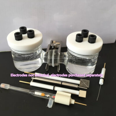 1X membrane sealed electrolytic cell platinum sheet electrode H-type ...