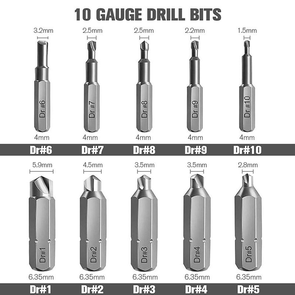 22X Broken Screw Extractor Remover Set Easy Out Damaged Stripped Drill ...