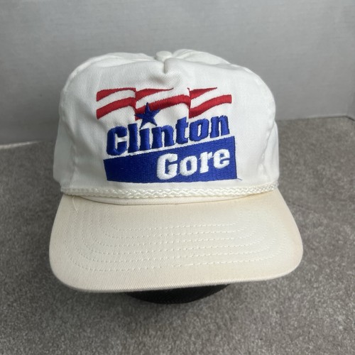 Vintage Election Trucker Hat Cap Made In USA Bill Clinton Al Gore 90s ...