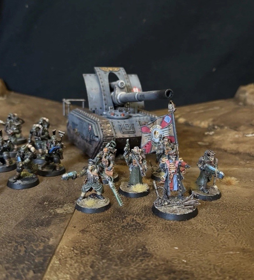 Death Korps Of Krieg Painted Job Lot Astra Militarum Basilisk Command ...