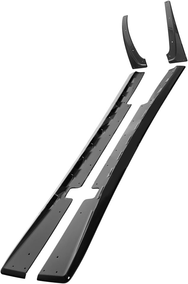 For 97-04 Chevy Corvette C5 ZR1 Style Glossy Black Side Skirt Rocker ...