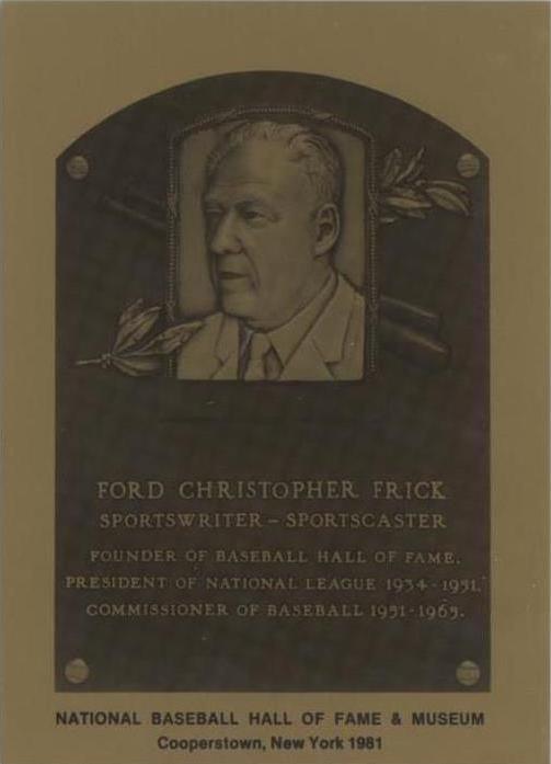 1981-89 Metallic Hall of Fame Plaques - 1981 Ford Frick for sale online ...