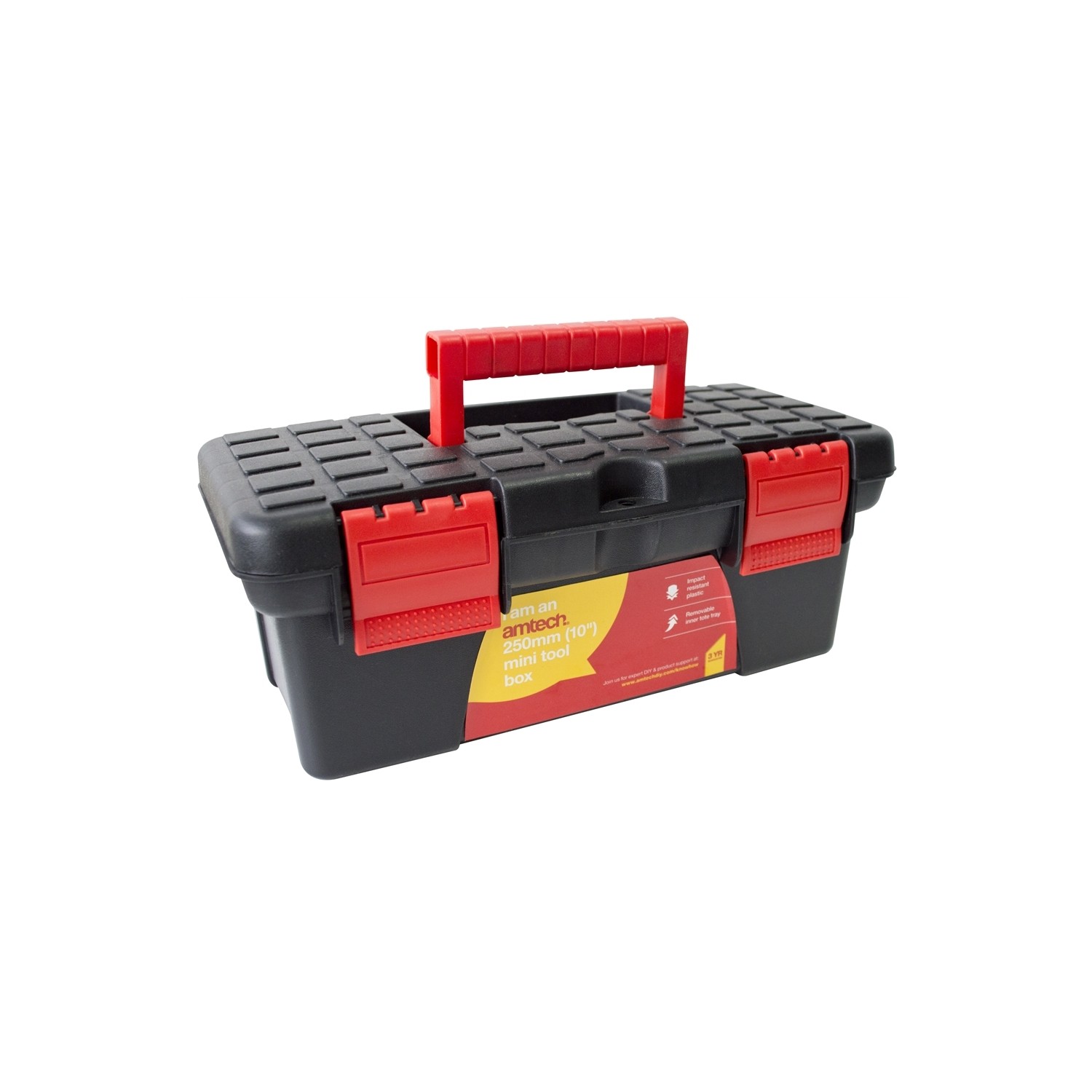Amtech 10" Mini Plastic Tool Box Removable Tray Storage, (N0135) | eBay