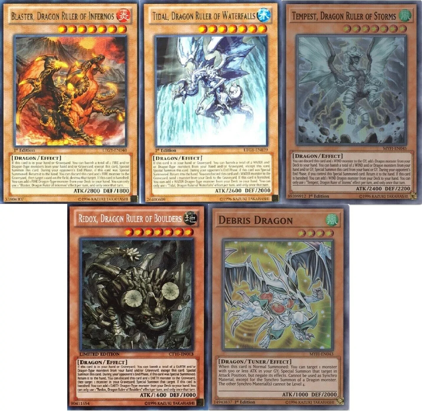 Yu-Gi-Oh! Complete Dragon Ruler Deck! Big Eye Dracossack Dragon Ravine ...