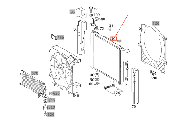 Genuine MERCEDES Water Cooler W463 4615000102 for sale online | eBay