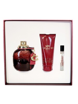 COACH NEW YORK WILD ROSE ( 3.0OZ EDP + 7.5ML EDP + 3.3OZ BODY LOTION ...