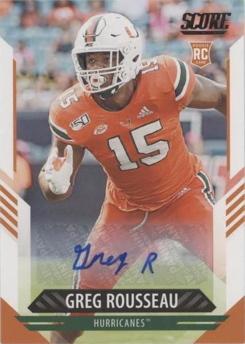 2021 Score - Rookies Greg Rousseau #345 Signatures (AU, RC) for sale ...