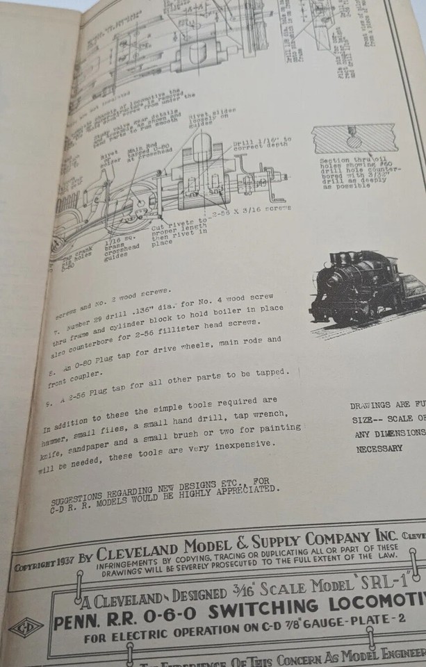 Vintage 1930’s-40’s Cleveland Switching Locomotive Blueprints | eBay