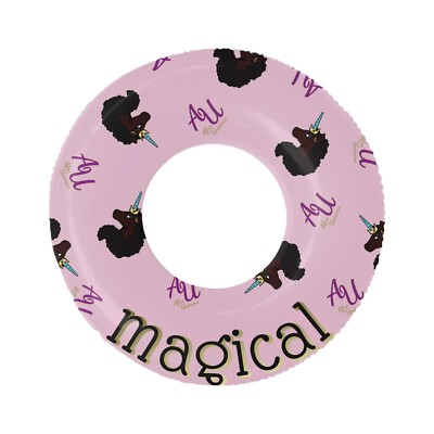 Afro Unicorn 39" Magical Ring Float Pool Float Inflatable Girls pink ...