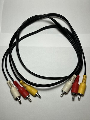 Premium 3 RCA to 3 RCA Male To Male Composite Audio Video AV Cable VCR ...