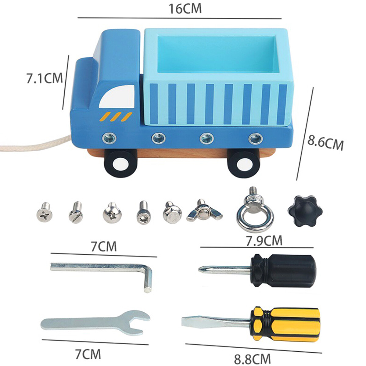 Montessori Toy Screwdriver Set Wooden Screwdriver Board Kids Toys Fun ...