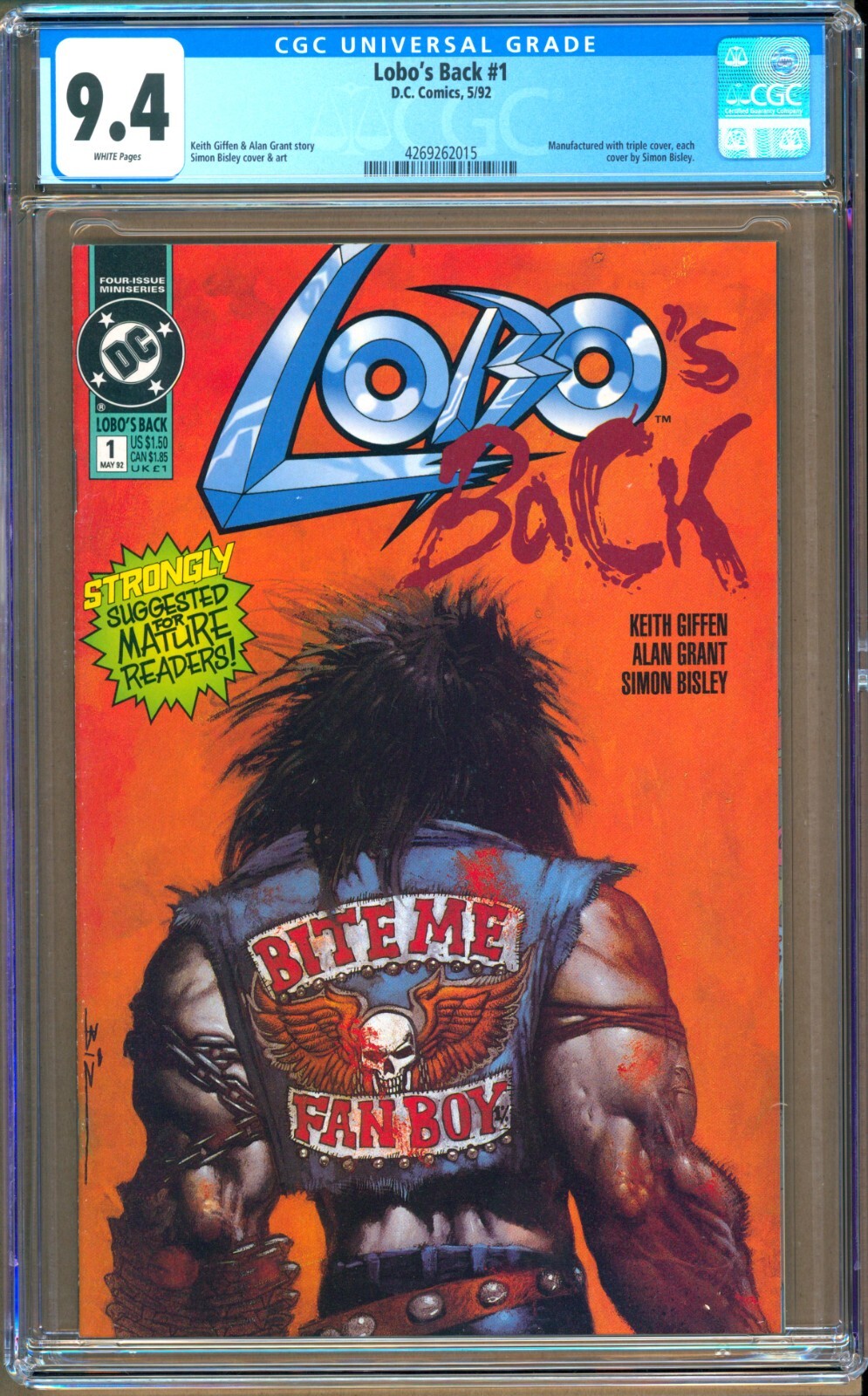 Lobo's Back #1 (1992) CGC 9.4 WP Keith Giffen - Alan Grant - Simon ...