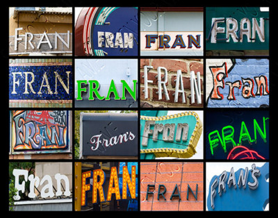 FRAN Name Poster featuring photos of actual signs | eBay