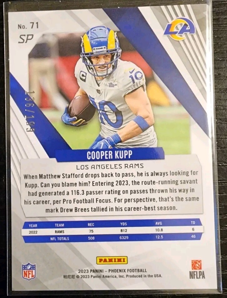 2023 Panini Phoenix COOPER KUPP SP Photo Variation Red Seismic #136/199 ...