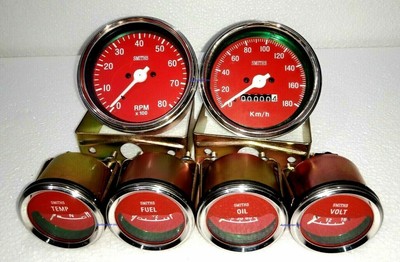 Smiths gauges kit 85 mm mechanical speedo tacho 52 mm electrical gauges ...
