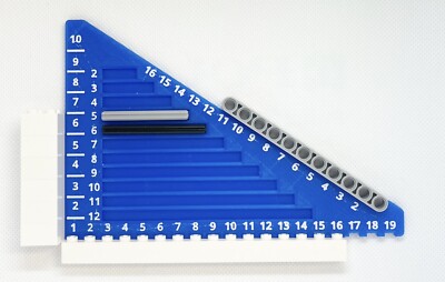 LEGO Brick Ruler Human Tool Triangle Measure Custom 3D PRINTED Various ...