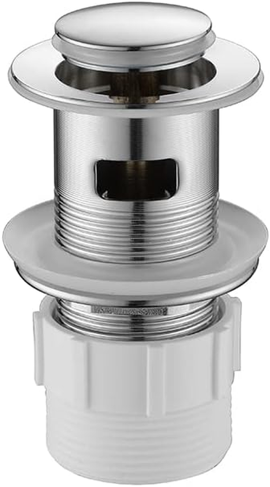 Overflow Bathroom Basin Push Pop up Plug Waste Drain Plug with 40Mm ...