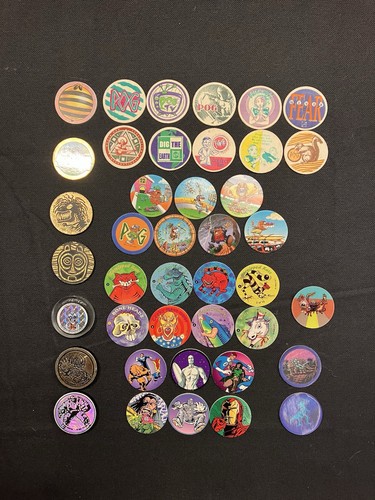 POGs Lot of 36 Pogs & 5 Slammers. Mixed Brands ~ Good Shape, See Pics ...
