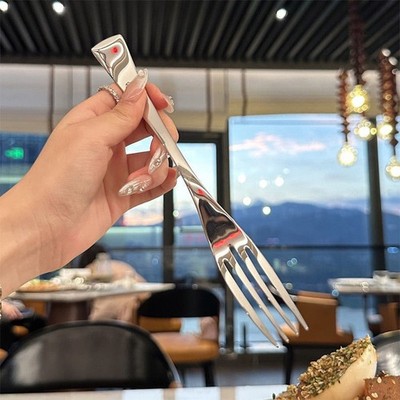 Stainless Steel Fruit Fork Dessert Fork Salad Fork Eco-friendly Four ...