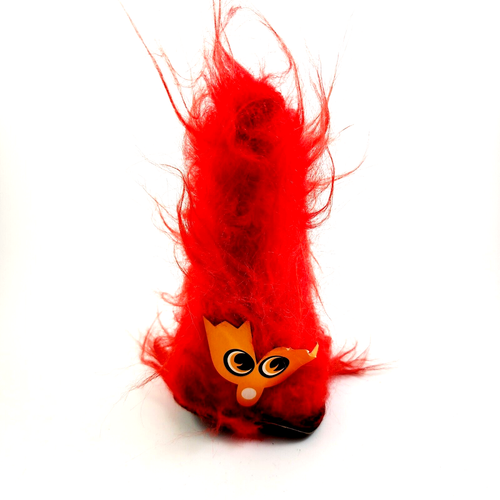 Vintage 1970's Gonk Slurp Glook Plush Figure Fuzzy Red Hairy Monster ...