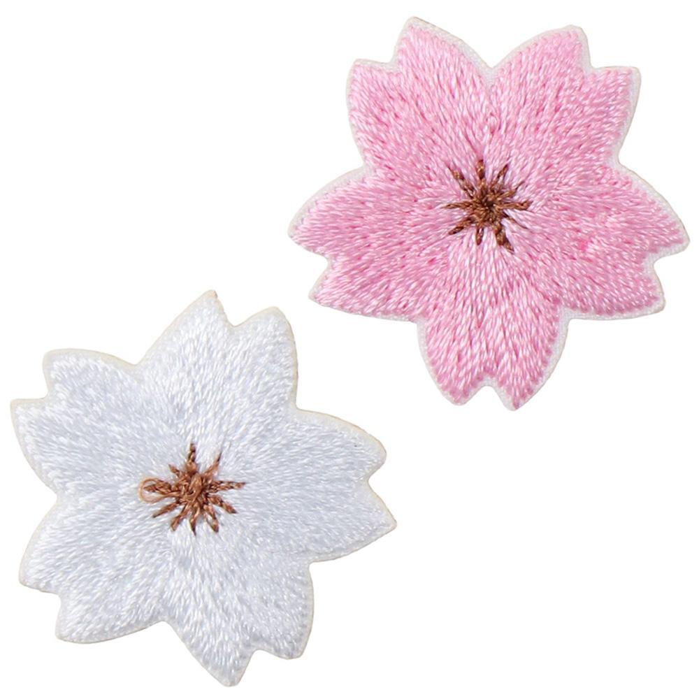 30pcs Sakura flower shaped Flower Embroidered Applique girls | eBay