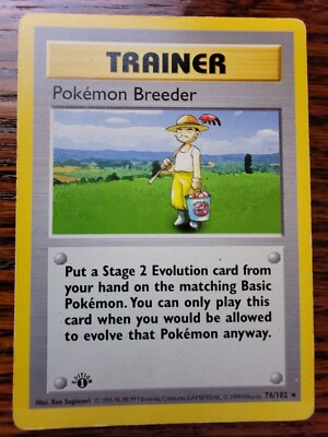 MP - Pokémon TCG Pokemon Breeder Base Set 76/102 Regular 1st Edition ...
