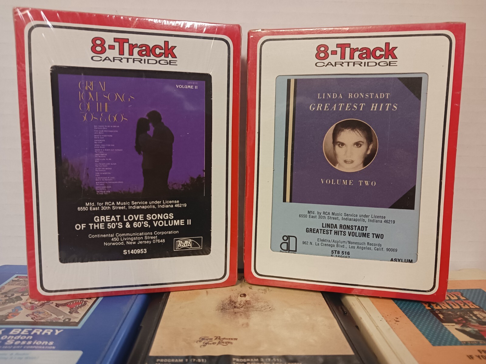 (20) Vintage 8 Track Tapes Elvis Dolly Parton Bob Seger Rod Stewart ...