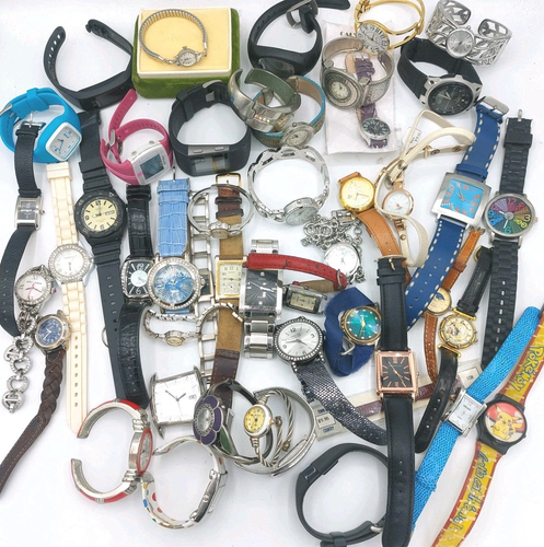 Lot Of 40+ Mix Styles And Brand Watches For Repair ~ Parts / Untested ...