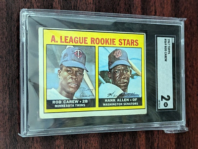 1967 Topps Baseball 569 Rod Carew/Hank Allen Rookie Card SGC 2 GD | eBay