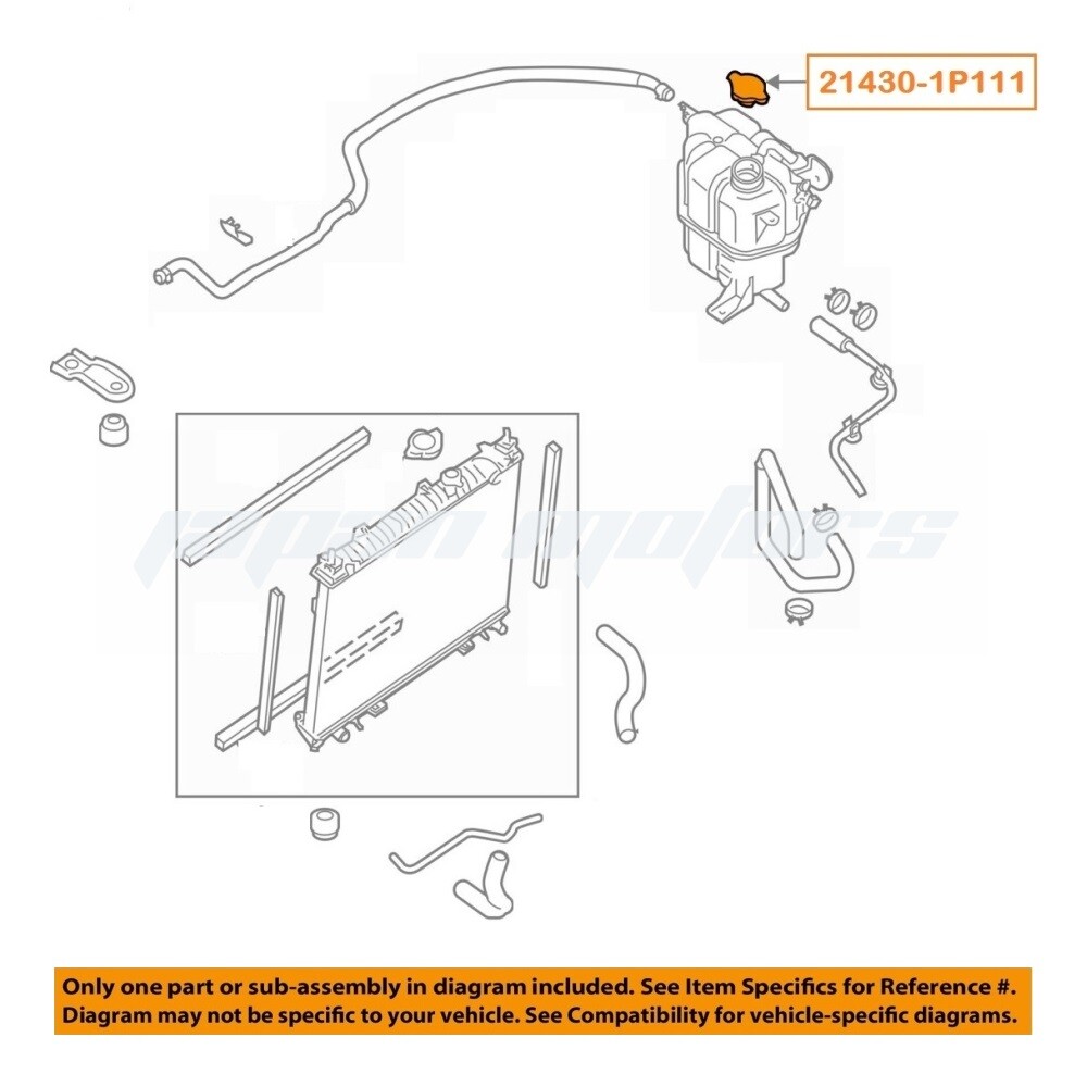 21430-1P111 GENUINE NISSAN XTERRA FRONTIER PATHFINDER RADIATOR OVERFLOW ...