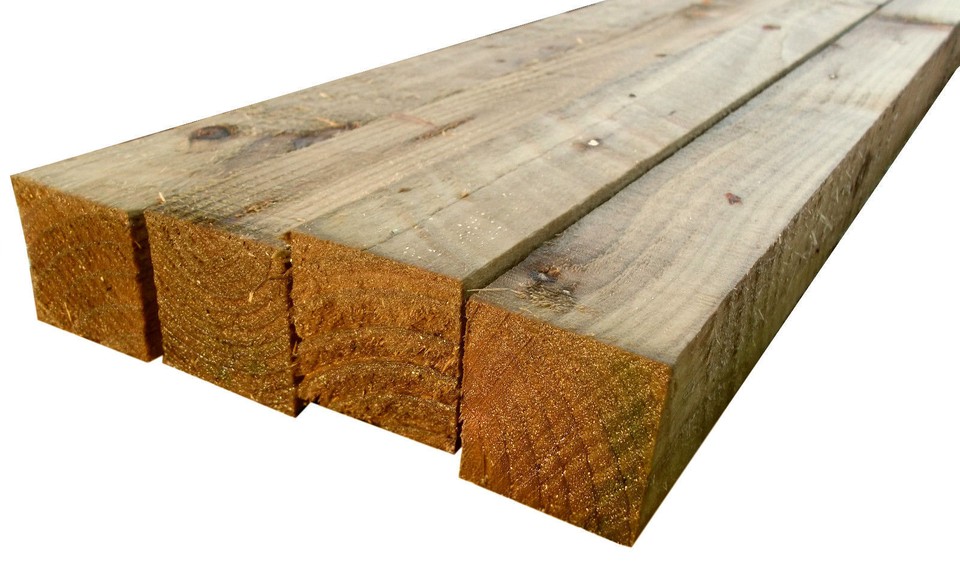 Premium Treated Timber Fence Rail Battens Spruce/Larch Softwood Fencing ...