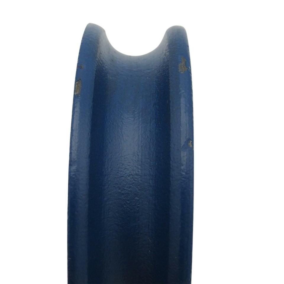 Blue Painted 175MM Cast Iron Sheave With Bush - 19MM Wire Rope Spare ...