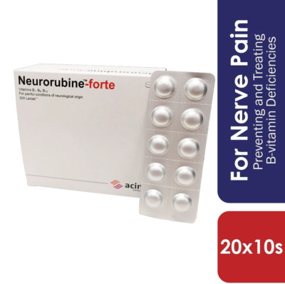 2 x Neurorubine Forte with Vitamin B1/B6/B12 for Nerves (200's) DHL ...
