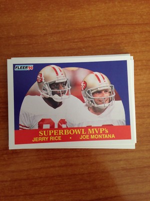 1990 Fleer Football. Jerry Rice, Joe Montana Super Bowl MVP's #397 | eBay