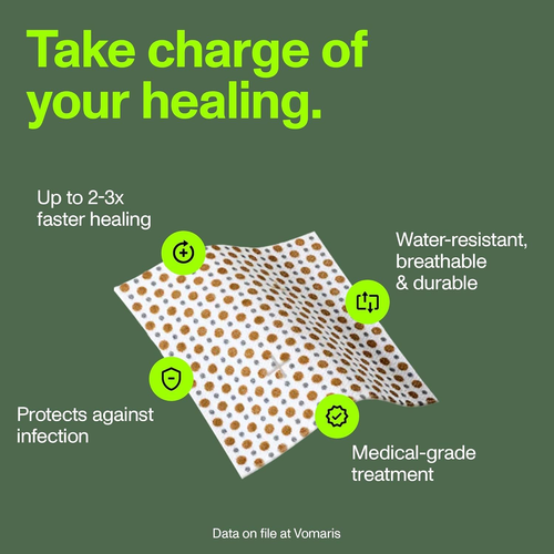 PowerHeal Bioelectric Bandage Kit for Wound Care & 2.0"x2.0" (Pack of 4 ...