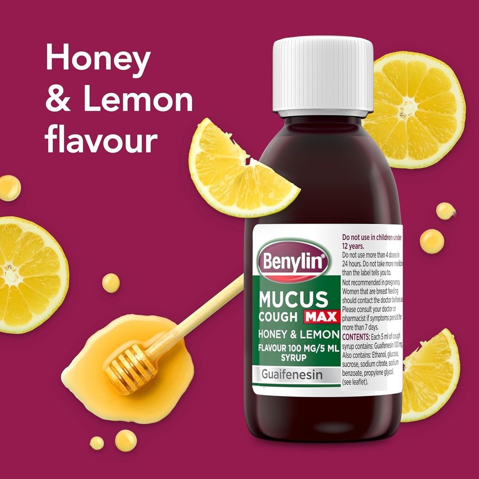 Cough Medicine for Adults - Mucus Cough Max Honey Lemon 150ml Formula ...