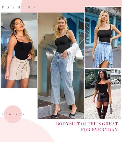 Nebility Shapewear Waist Trainer Bodysuits Women Clothing Tummy (Black ...