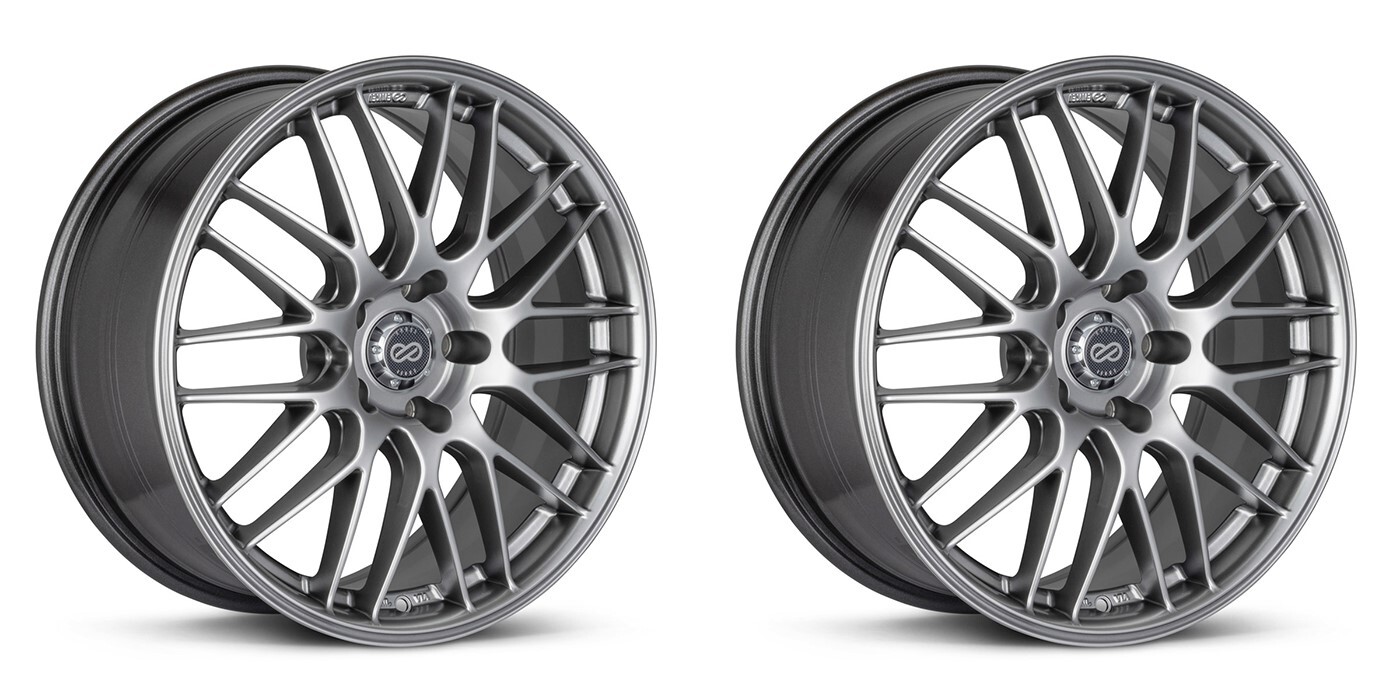 (2X) Enkei EKM3 Wheels [17x7 / 5x114.3 / ET:45 / CB:72.6] Hyper Silver ...