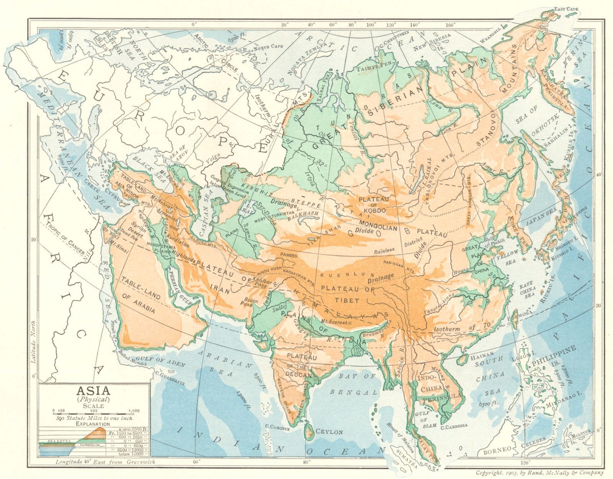 Asia Mountains Map Asia World Geography For UPSC IAS (Notes) UPSC