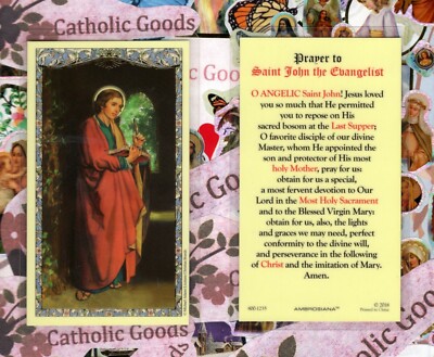Saint John the Apostle -Prayer to St. John Evangelist - Laminated Holy ...