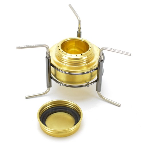 Spirit burner camping lid Cook stand brass mess kit alcohol stove ...
