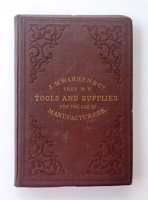 RARE 1870 J.M. Warren Tools Troy New York Tool Catalog Carpentry ...