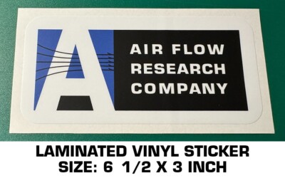 AIR FLOW RESEARCH COMPANY VINYL DECAL STICKER-VINTAGE RACING-NASCAR ...